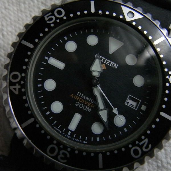 RARE CITIZEN OXY AIR DIVER’S TITANIUM 200M 4767-472128 | WatchCharts Marketplace