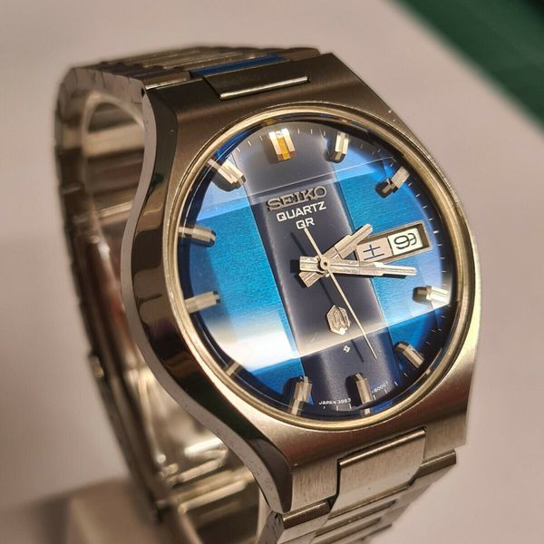 STUNNING SEIKO 1973 VINTAGE WATCH 3863-8000 WORKS PERFECTLY FACETED ...