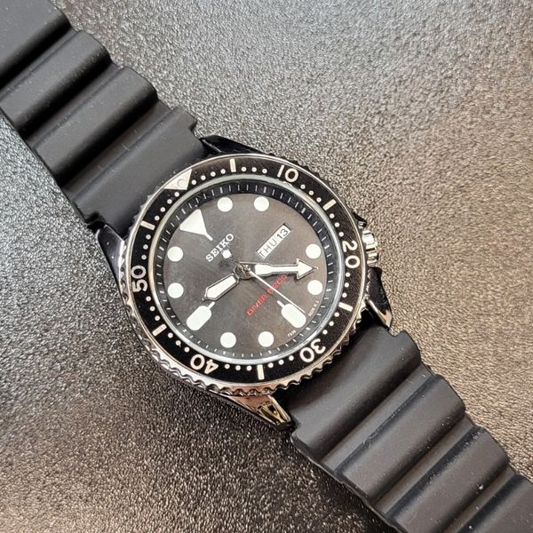 Seiko Black Scuba Diver "MOD" Watch -BLACK ð ± | WatchCharts Marketplace