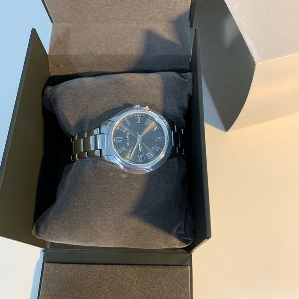 Bulova Women's Silver Bracelet Watch with Round Grey Dial Item ...