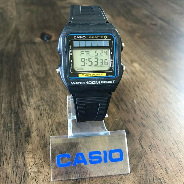 RARE Vintage 1984 Casio W-600 100M Solar Diver Watch, Made in Japan ...