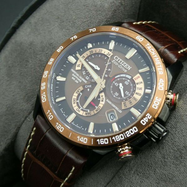 Citizen Eco Drive Radio Controlled Perpetual Calendar Chronograph E650 ...