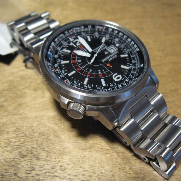 Citizen Promaster Nighthawk pilot's watch slide rule Eco-Drive ...