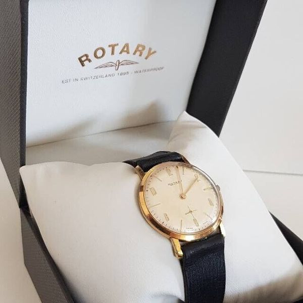 SWISS MADE ROTARY 1960S HAND WIND MECHANICAL MENS WATCH, KEEPS TIME ...
