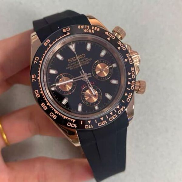 Seiko Daytona Mod Functional Chronograph Vk63 Movement Mecaquartz Seiko ...