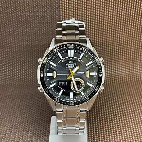 Casio Edifice EFV-C100D-1B Black Analog Digital Quartz Sporty Design ...