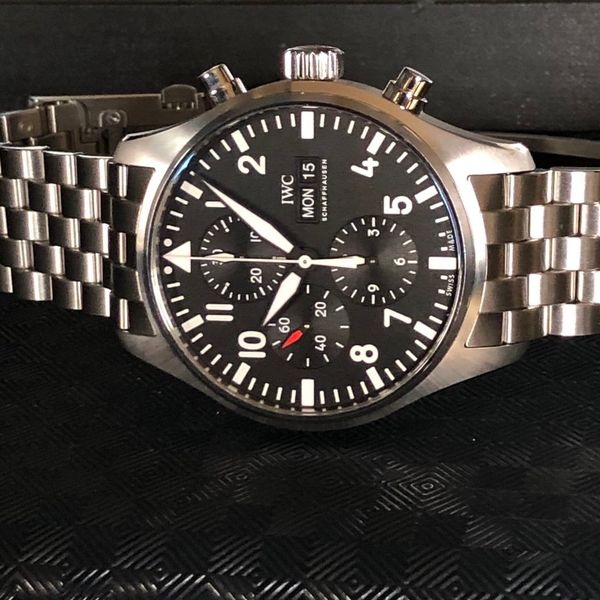 FS: IWC 3777-10 Pilots Chronograph on Bracelet and Top Gun Strap DEC ...