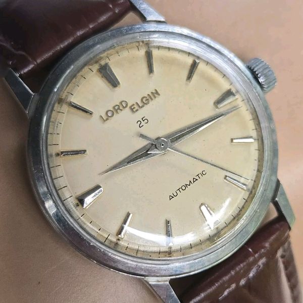 Vintage LORD ELGIN men's automatic watch 884/AS 1673 25Jewels swiss ...