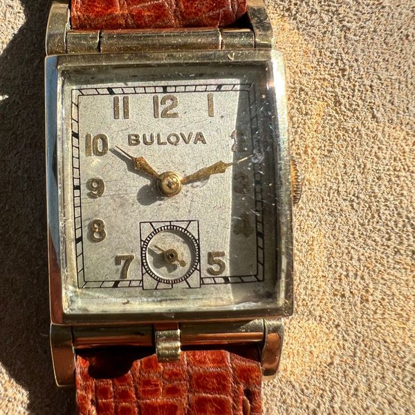 Vintage Bulova ww2 era photo flip watch 40s gifted by wives to soldiers ...