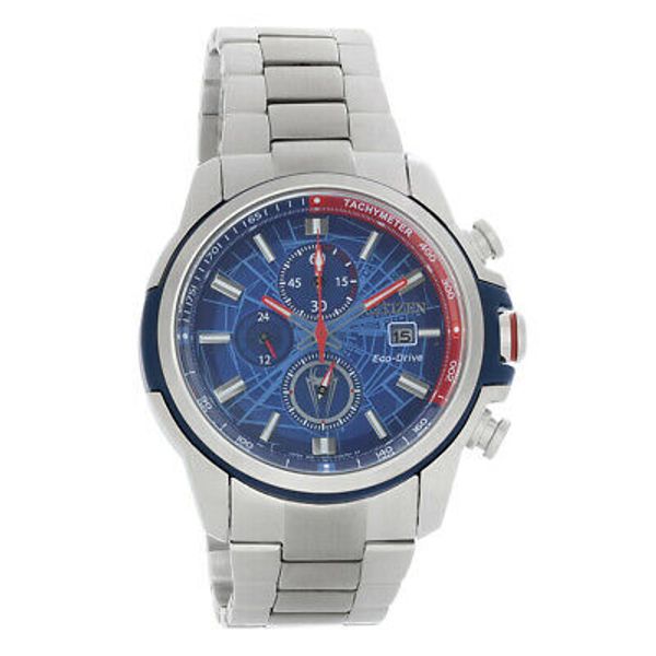 Citizen Eco-Drive Mens Marvel Spiderman Chronograph Watch CA0429-53W ...