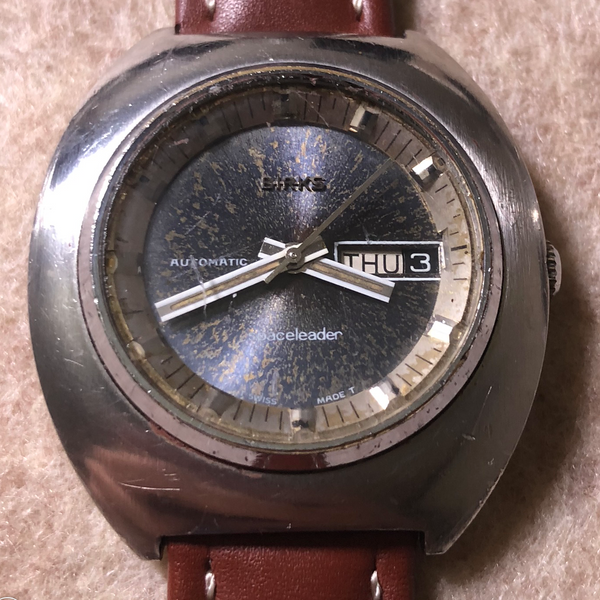 Vintage Birks Fortis Spaceleader Men's Watch 25 Jewels Runs Automatic ...