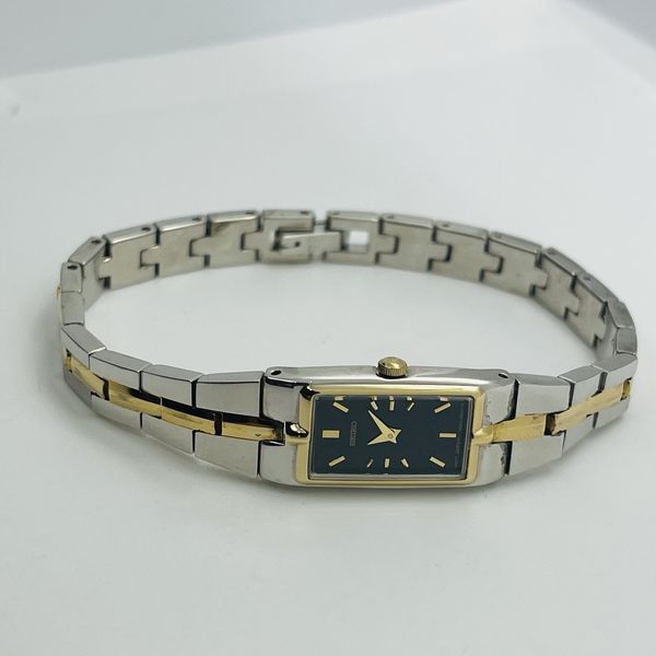 Seiko Women's Core Quartz Gold Two Tone Steel Rectangle 15mm Watch ...