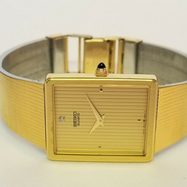 Vintage SEIKO 9020-5289 Gold Plated Tone Thin Dress Watch In box ...