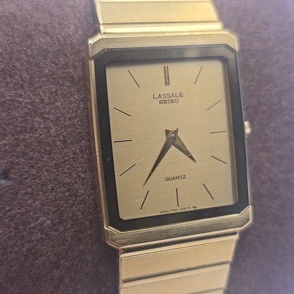 SEIKO LASSALE ULTRA THIN Japan Made GOLD Tone Quartz Men's Wristwatch | WatchCharts Marketplace