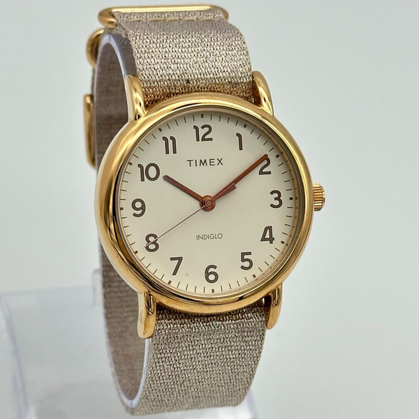 Women's TIMEX Weekender Rose Gold & Metallic Band Watch, Indiglo, 38mm ...