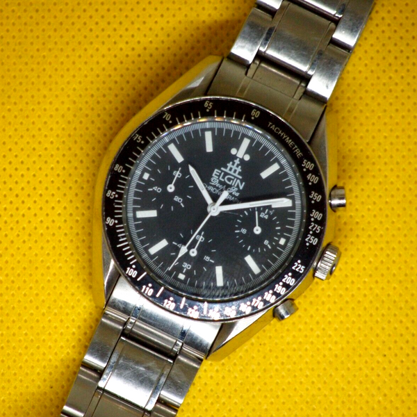 Elgin Speedmaster Chronograph Deep Sea watch, 24 hour, Screw crown and ...