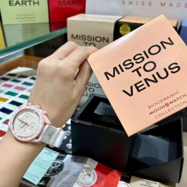 Swatch x Omega Bioceramic Moonswatch Mission To Venus Watch -with Box ...