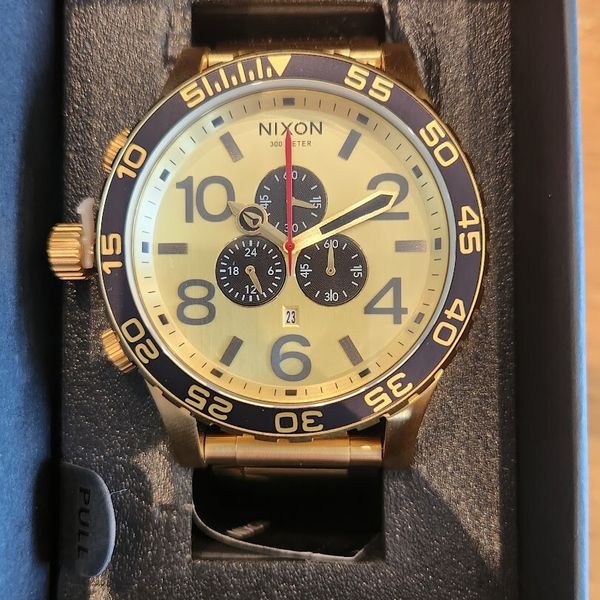 Nixon 51-30 Chrono All Gold/Gold/Black Men's Watch | WatchCharts ...