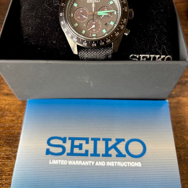 Seiko Prospex Black Series Speedtimer Solar Chronograph Black Men's ...