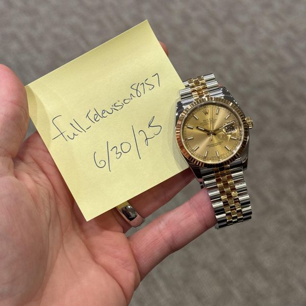 [WTS] 2004 Rolex Datejust 36mm 18K Two Tone Fluted Bezel Champagne Dial ...
