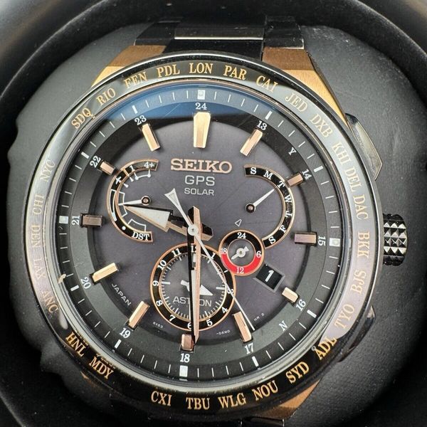 Seiko Astron 8X53-0AV0-2 SBXB126 Titanium Ceramic Day Date Box Solar ...