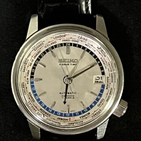 MENS VINTAGE SEIKO WATCH. WORLD TIME TOKYO OLYMPICS 6217-7000. 1964 ...