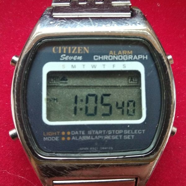 Citizen Seven LCD quartz , vintage watch, 100% work, Alarm ...