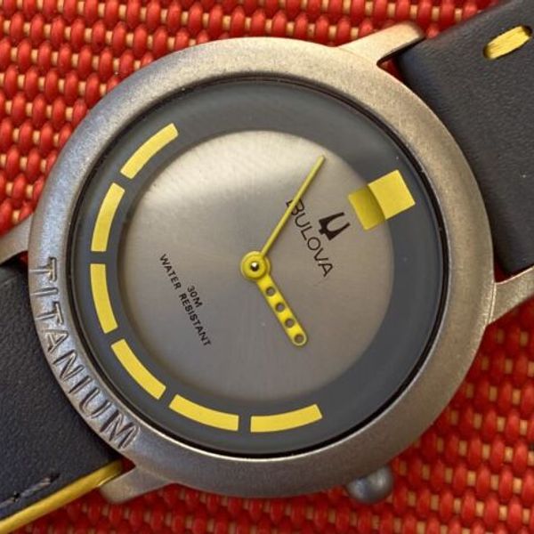 BULOVA OROLOGIO TITANIUM TITANIO LEGGERO 30 MILLIMETRI FONDO MAGAZZINO ...