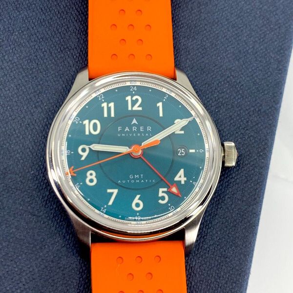 Farer Lander IV Automatic GMT Watch Rubber Strap MINT BOXED | WatchCharts