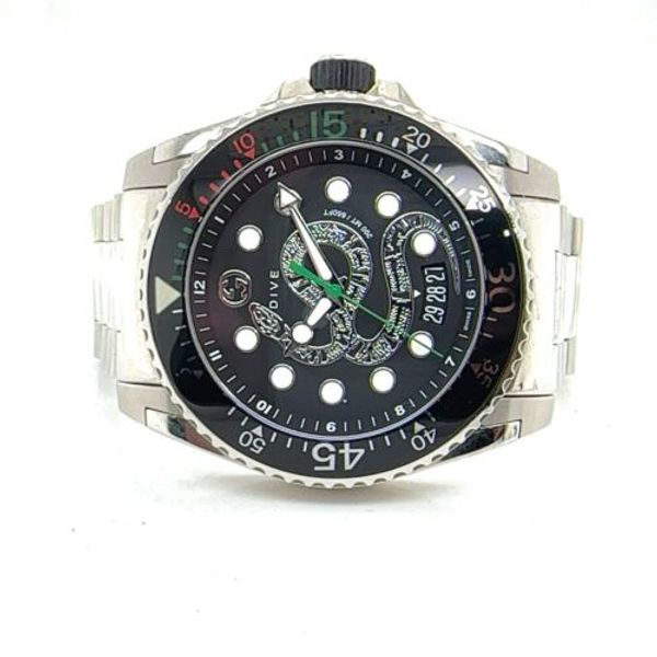 Gucci Watch Black Dial Dive Snake Quartz Watch 136.2 with Box ...