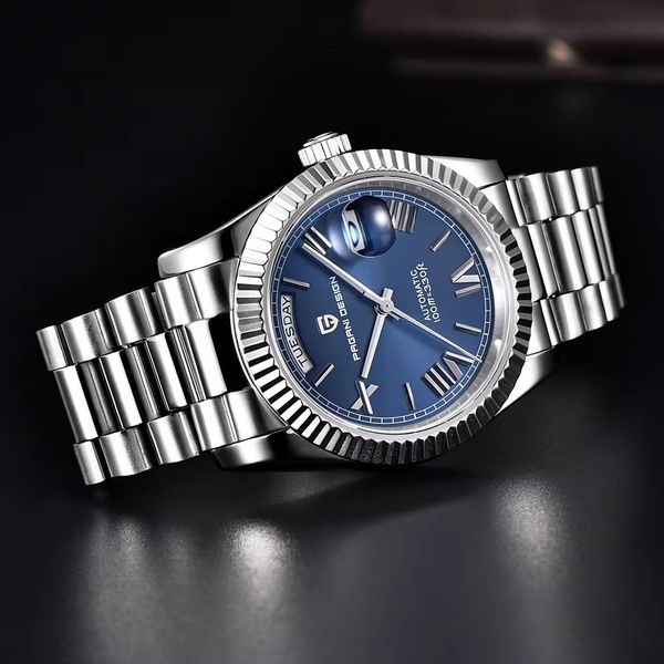 36MM PAGANI DESIGN Automatic Presidential Watch Day-Date Diver ...