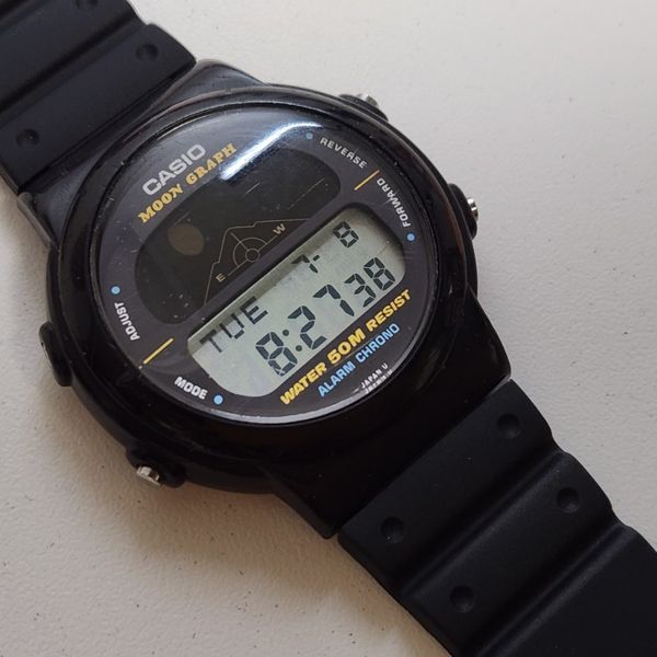 VINTAGE CASIO MOON GRAPH WATCH GMW-15 MADE IN JAPAN | WatchCharts ...