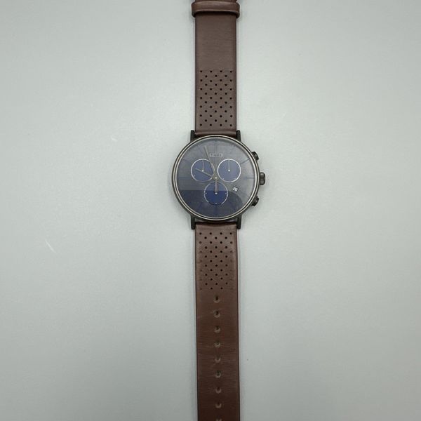 New Timex Fairfield Chronograph Black Case & Dial w/ Blue Subdials ...