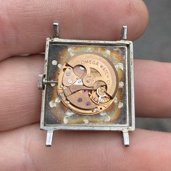 VINTAGE OMEGA AUTOMATIC SQUARE CASE 670 MOVEMENT MENS WATCH RUNNING ORDER | WatchCharts Marketplace