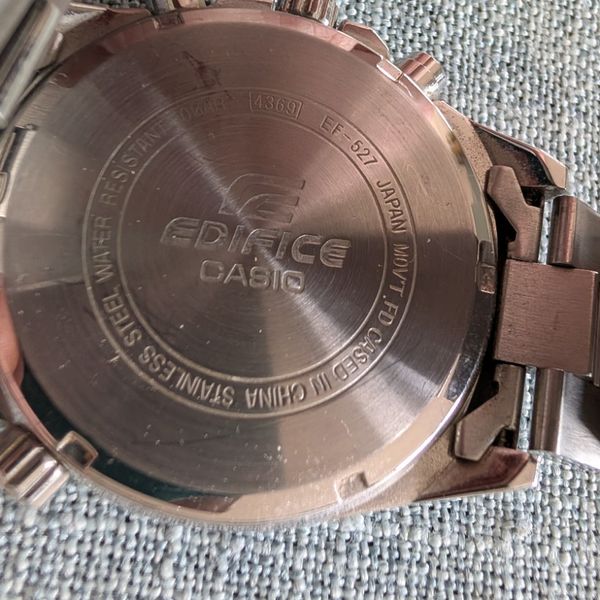 Casio Edifice 50mm Stainless Steel Case, Stainless Steel Strap, Dial in ...