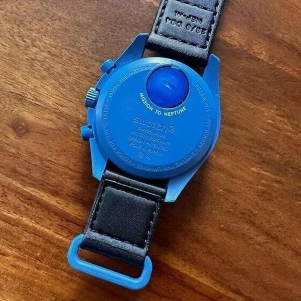 Swatch Mission To Neptune - Bioceramic Speedmaster Moonswatch === NEW ...