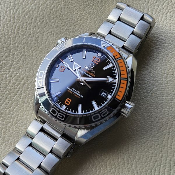 OMEGA Seamaster Planet Ocean 600M Black Orange 215.30.44.21.01.002 44mm ...