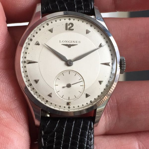 SOLD 1956 Longines 12.68Z, Ref 7133, Concentric Circle Dial Pattern ...