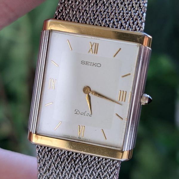 SEIKO Dolce 9530-5010 Silver Dial quartz Tank Men's Watch Vintage 24mm | WatchCharts Marketplace