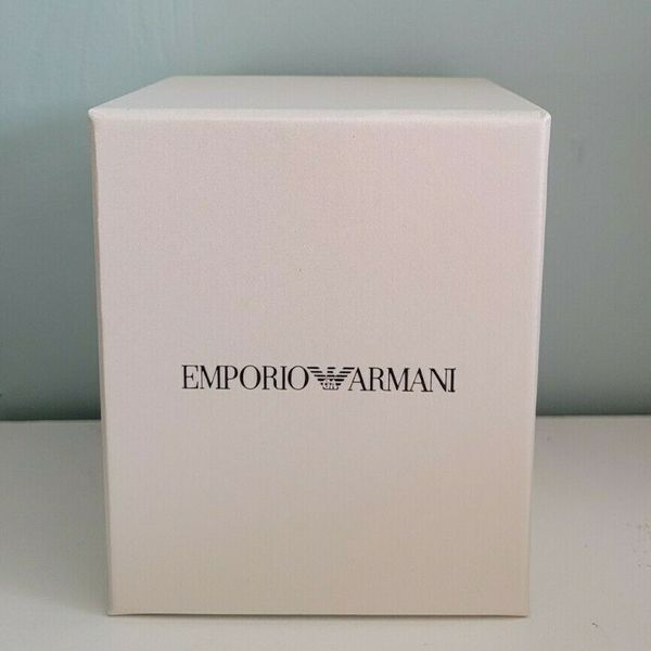 New Emporio Armani Skeleton Automatic Watch with Blue Leather Strap ...