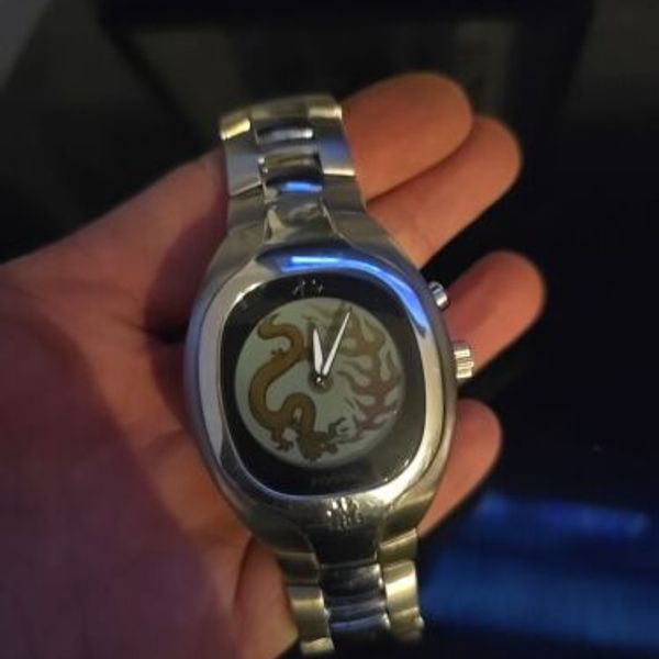 Fossil Big Tic Fire Breathing Dragon Animation Stainless JR-8097 Wristwatch | WatchCharts ...