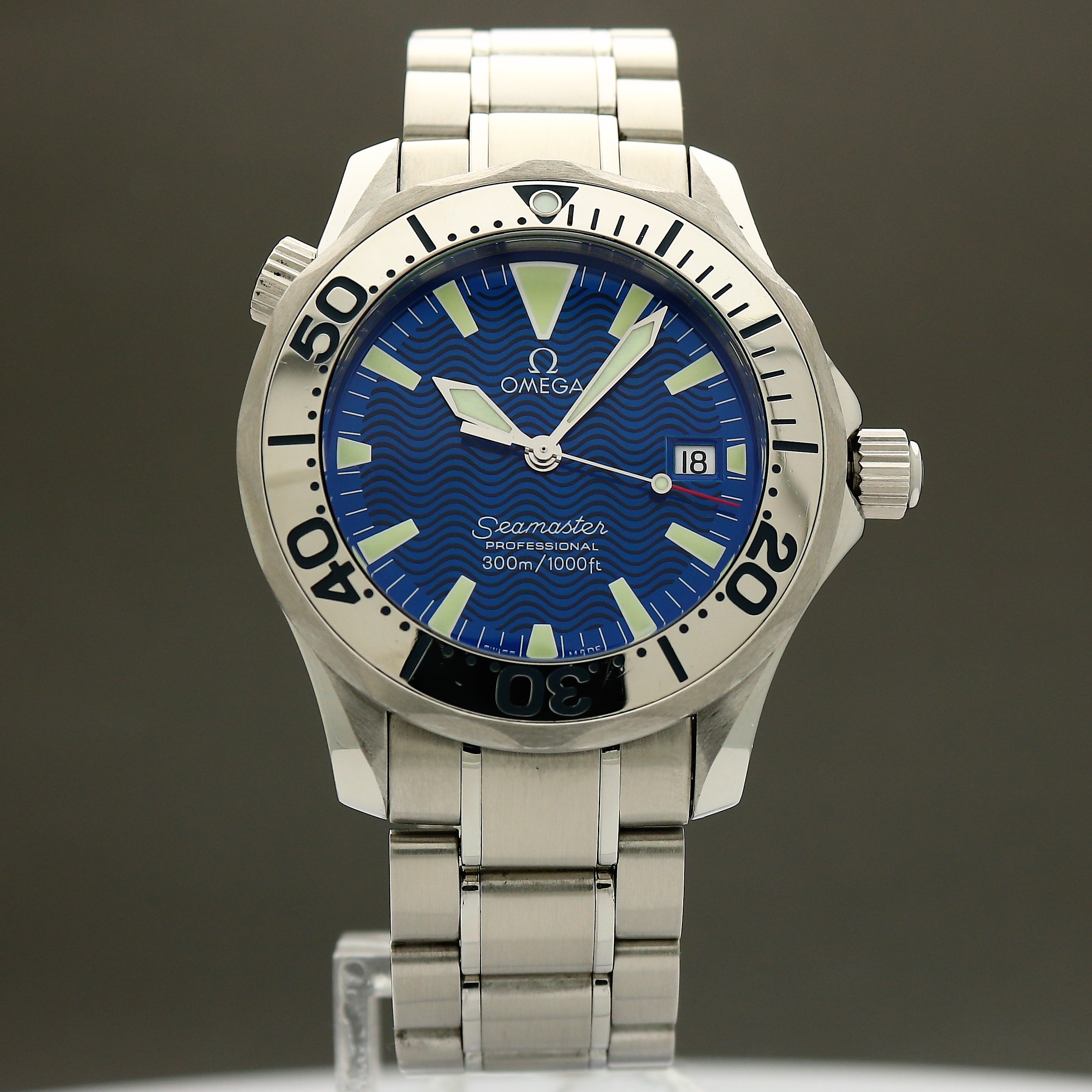 Omega Seamaster Professional 300M 2263.80 Electric Blue 36mm Quartz ...