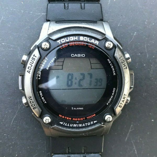 CASIO W-S200H (3197) Runners Tough Solar 120 Lap Memory 43mm Watch ...