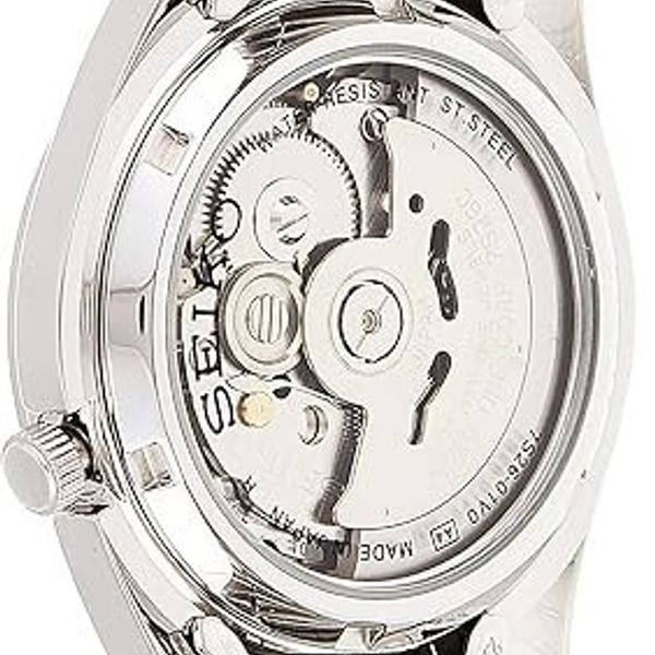 Seiko 5 SNKL45 Automatic 21 Jewels Day-Date Black Dial Stainless Steel ...