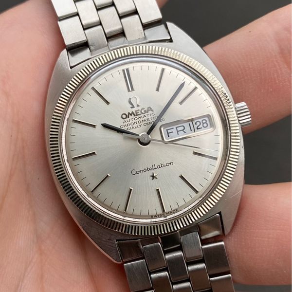 Perfect Omega Constellation C-Case Sunburst Dial - White Gold Fluted ...