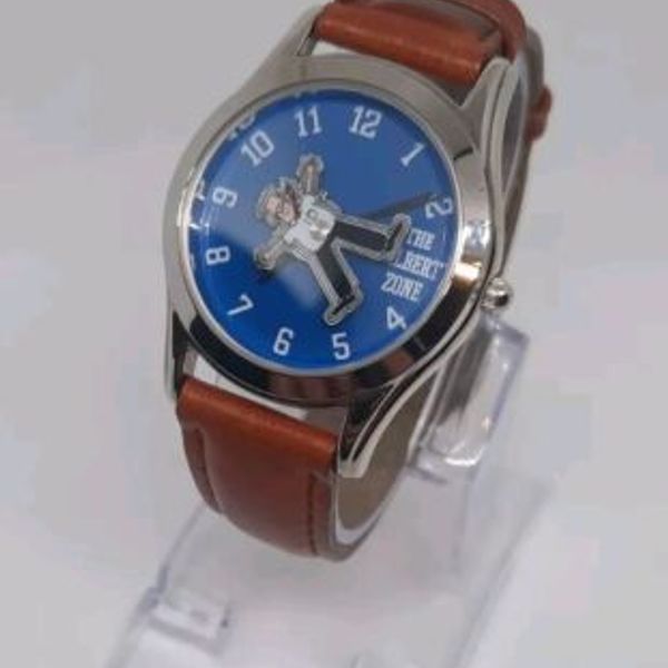 RARE & RUNNING! Relic By Fossil ROTATING DILBERT Men's Watch Blue Face ...