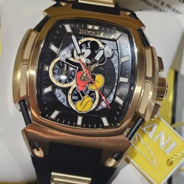 Invicta - Mickey Mouse Limited Ed Climbing Up Gold Black - Disney ...