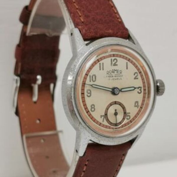 Vtg 1940s Roamer Military Style 30mm Chrome 17J Brevet 215999/180459 ...