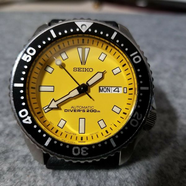 SEIKO SKXA35 200m Yellow Dial ( SKX007, SKX009 ) Automatic Diver Watch ...