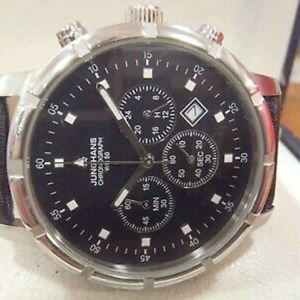JUNGHANS CHRONOGRAPH QUARTZ ALL STAINLESS STEEL FULLY WORKING ...